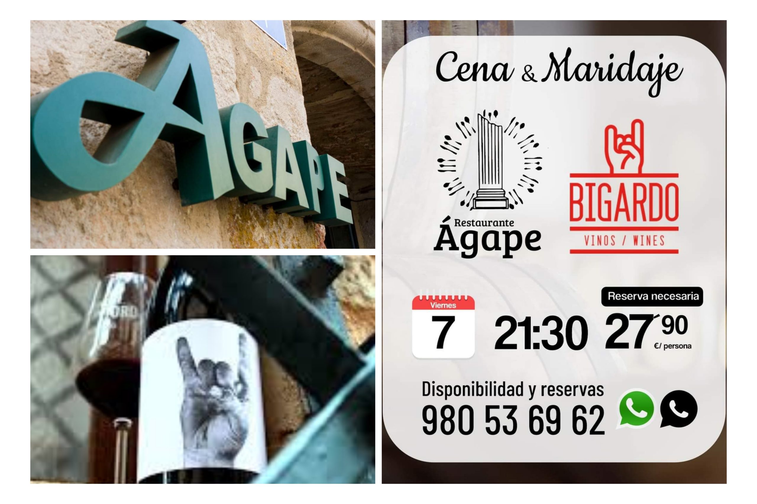 La buena cocina del Ágape armonizada con los vinos de Bigardo ...